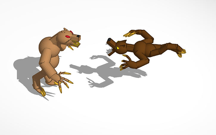 3D design Werebear VS. Werewolf - Tinkercad