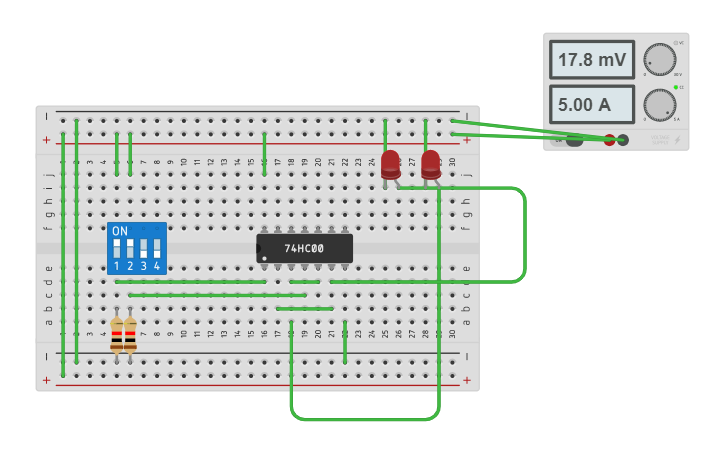 Circuit design SR latch - Tinkercad