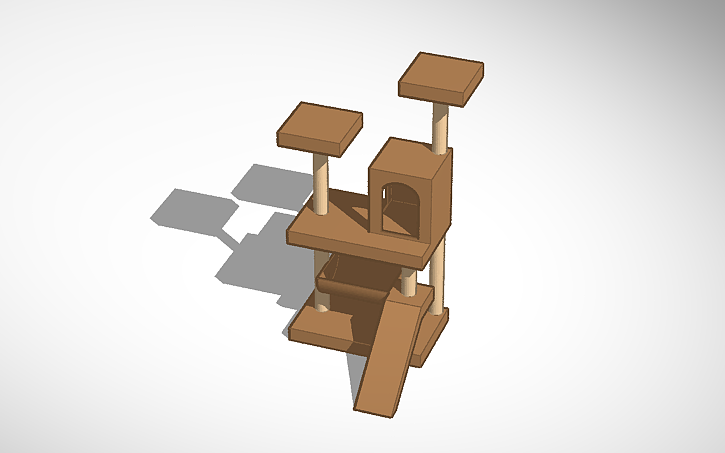 3D design Cat tower - Tinkercad