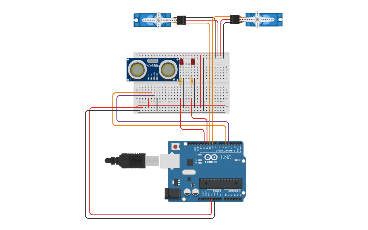Circuit design train-crossing-v3 | Tinkercad
