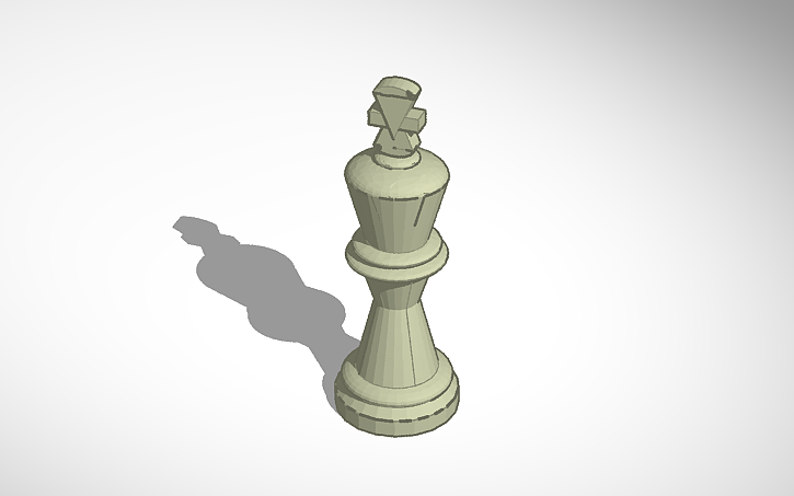 3D design Chess King - Tinkercad
