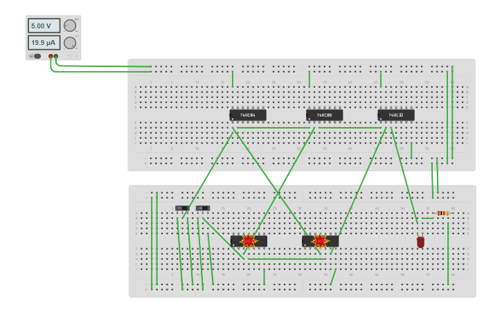 Circuit design XOR GATE DIAGRAM 2 | Tinkercad
