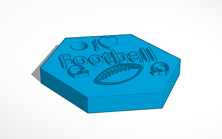 3D design football keychain - Tinkercad