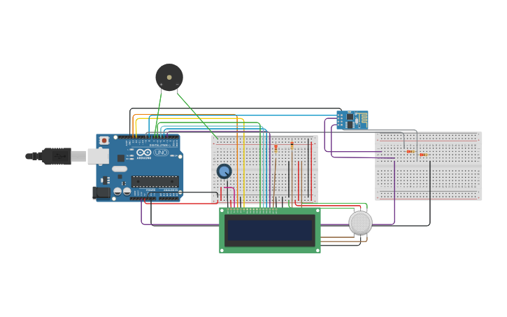 Circuit design Air Quality Monitoring MINI - Tinkercad