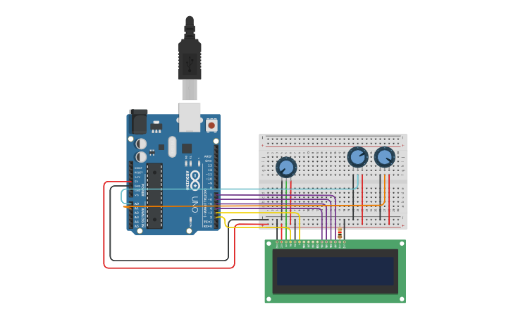 Circuit design Digital Clock - Tinkercad