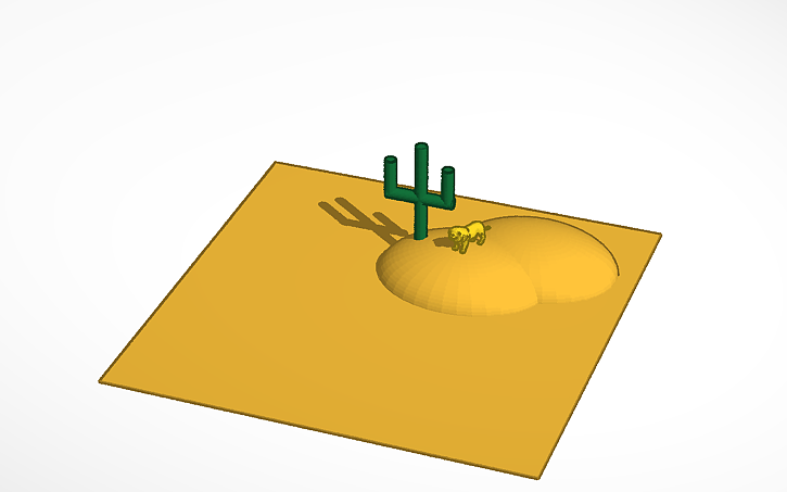 3D design desert - Tinkercad