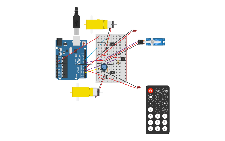 Circuit design RC Car Circuit - Tinkercad