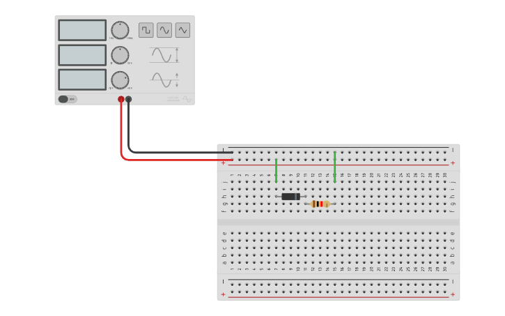 Circuit design Raddrizzatore a semionda singola - Tinkercad