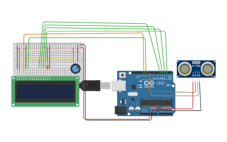 Circuit design ULTRASSONICO RONNIE BRUNO PINTO | Tinkercad