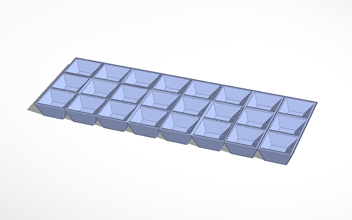 3D design ice tray - Tinkercad