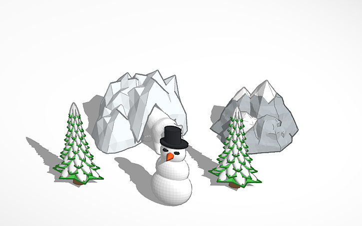 3d Design Snowman Tinkercad