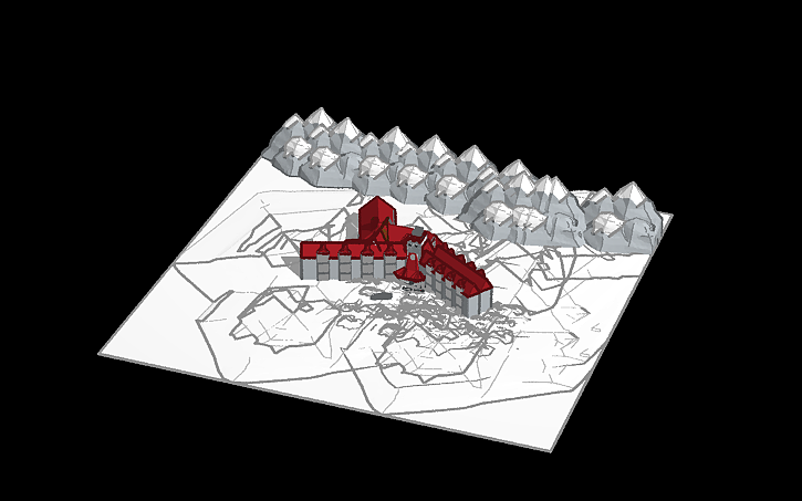 3D design {THE OVERLOOK HOTEL} - Tinkercad