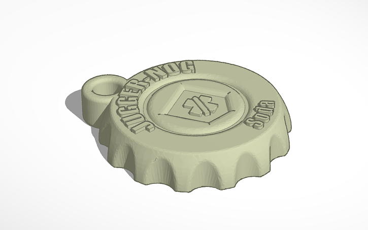 3D design Juggernog Cap Keychain - Tinkercad