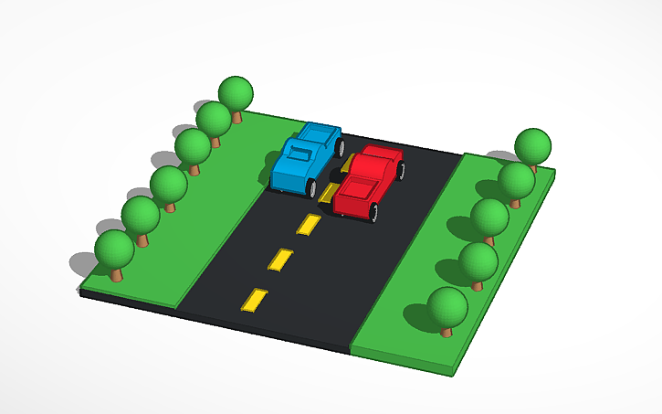 3D design On the road - Tinkercad