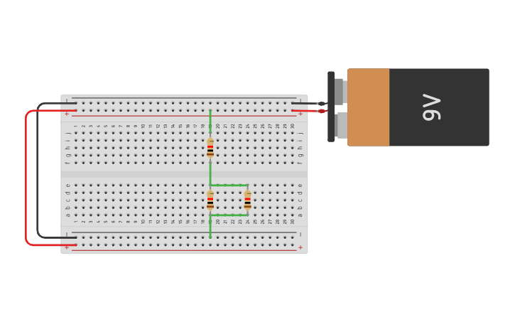 Circuit design Circuito serie-parallelo | Tinkercad