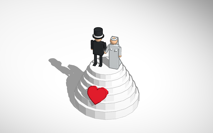 3D design wedding cake | Tinkercad