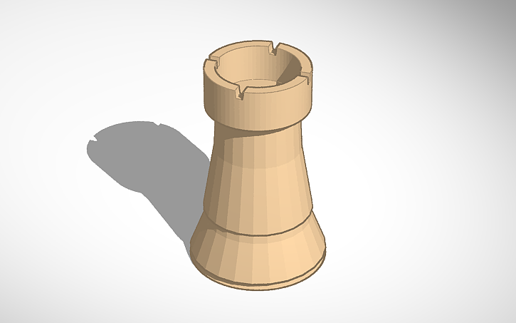 3D design The Chess Rook Piece - Tinkercad