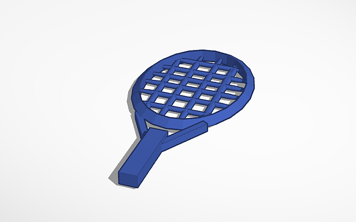 3D design Tennis racket - Tinkercad