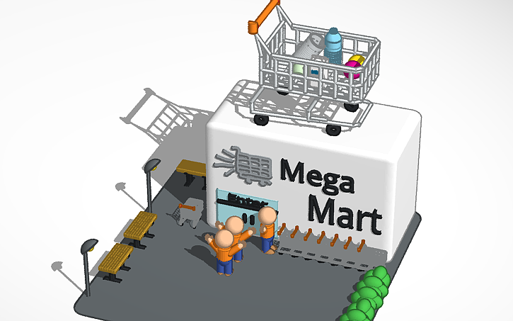 3D design Super market - Tinkercad