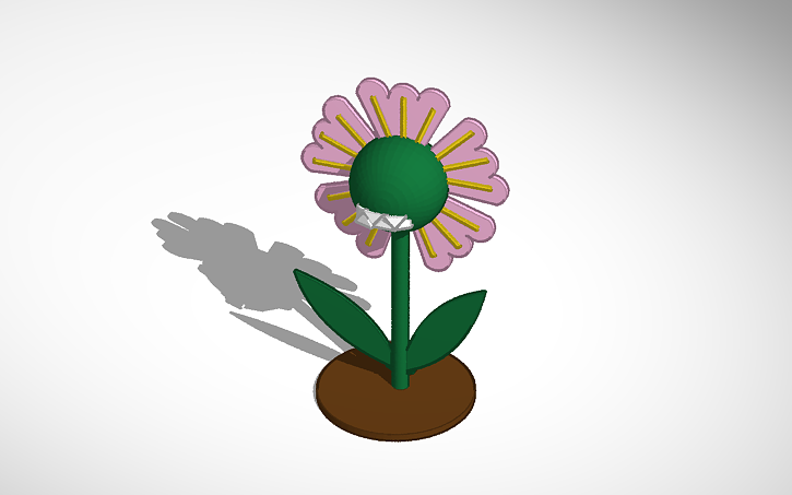 3D design colourful carnivorous plant - Tinkercad