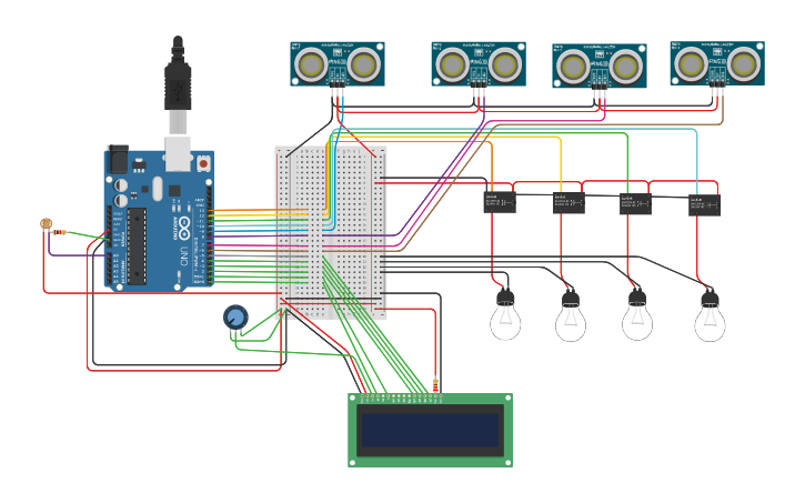 Circuit design STREET LIGHT - Tinkercad
