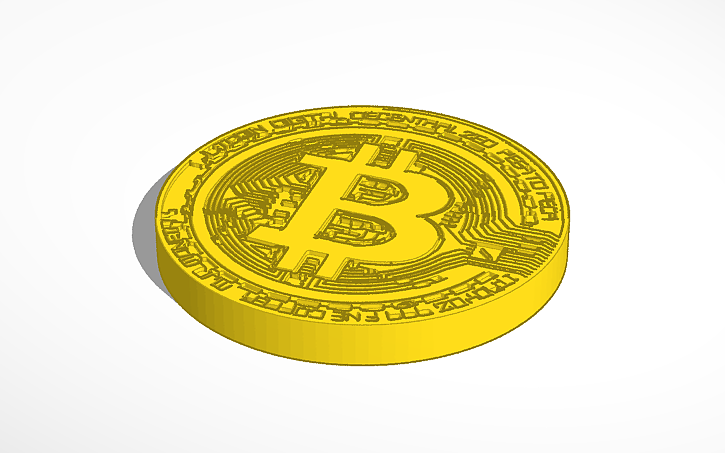 3D design bitcoin - Tinkercad