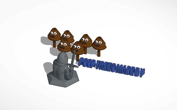 3D design KYLO REN vs POOP TREES | Tinkercad