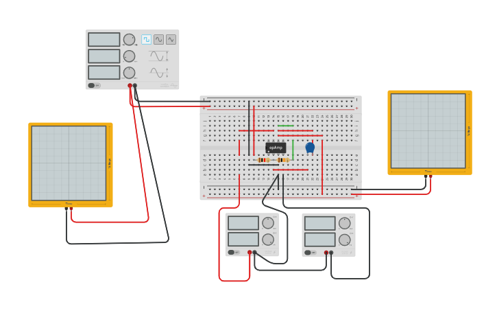 Circuit design Op- amp Integrator | Tinkercad