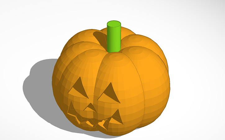 3D design Halloween pumpkin - Tinkercad