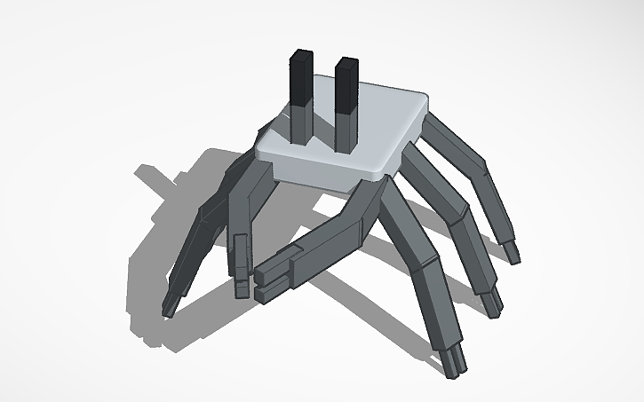 3D design Minecraft Crab template - Tinkercad