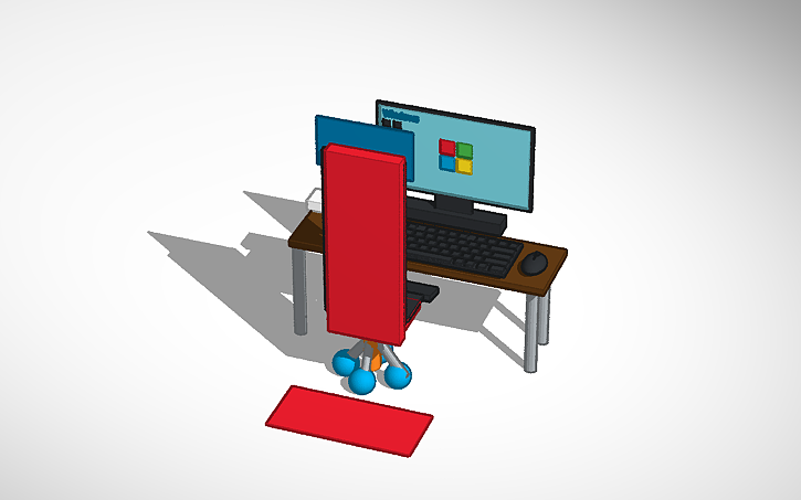 3D design computer setup - Tinkercad