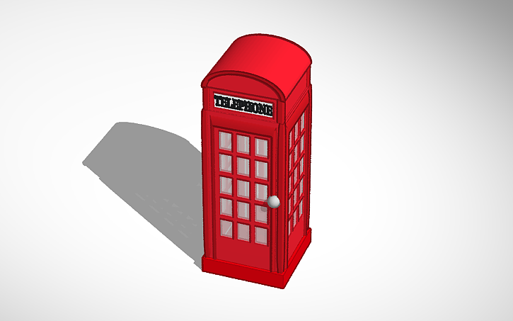 3D design Telephone Booth - Tinkercad
