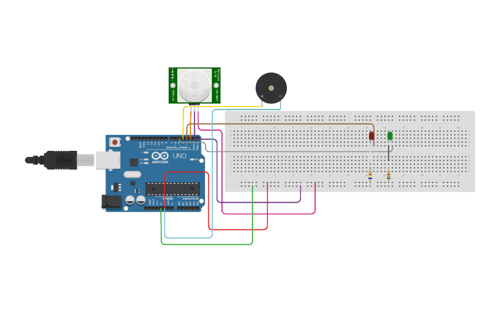 Circuit design SISTEMA DE SEGURIDAD - Tinkercad
