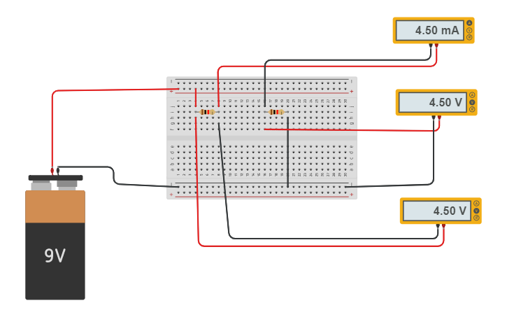 Circuit design circuito resistivo Campora Roberto - Tinkercad