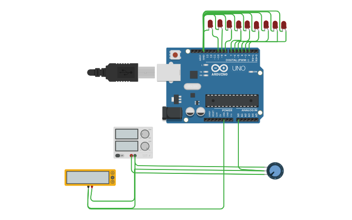 Circuit design Arduino 9b DAB | Tinkercad