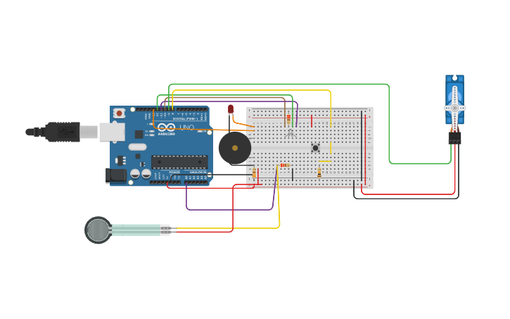 Circuit design Force Sensor - Tinkercad