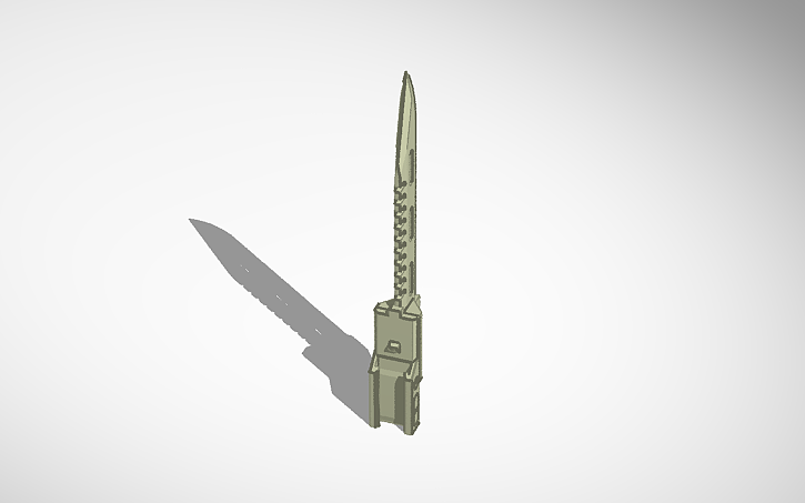 3D design nerf bayonet - Tinkercad
