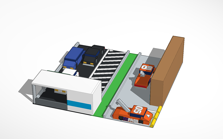 3D design EZ Pass® Toll Gate - Tinkercad