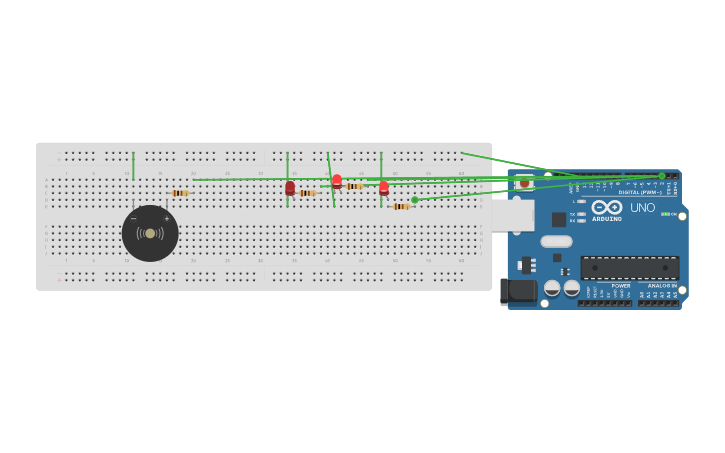 Circuit design Buzzer - Tinkercad