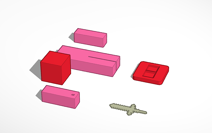 3D design Minecraft Figure - Tinkercad