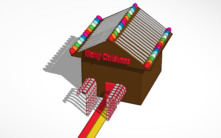 3D design Gingerbread House - Tinkercad