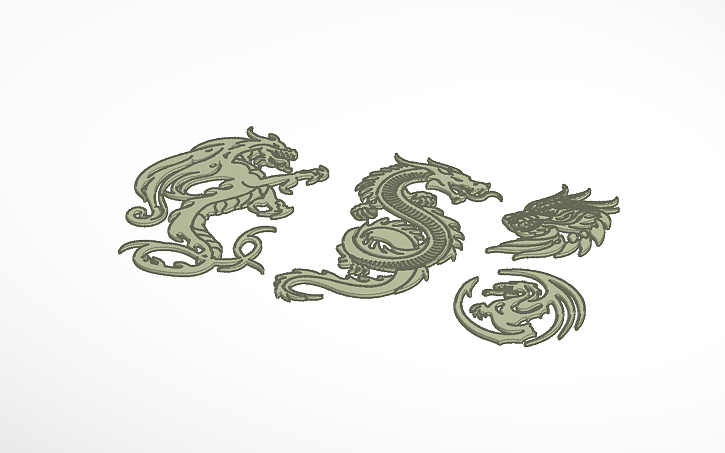 3D design Dragons - Tinkercad