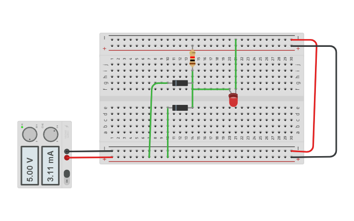 Circuit Design And Gate Using Drl 406 Tinkercad