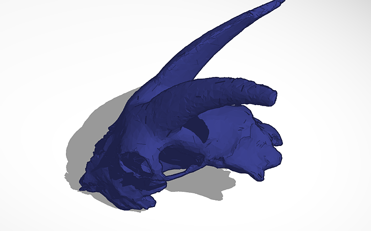 3D design LoPoly Goat Skull - Tinkercad