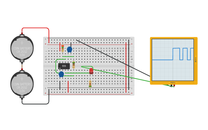 Circuit Design Timer 555 Tinkercad