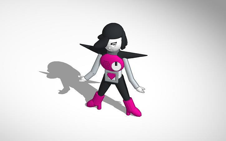 3D design Mettaton EX from Undertale - Tinkercad