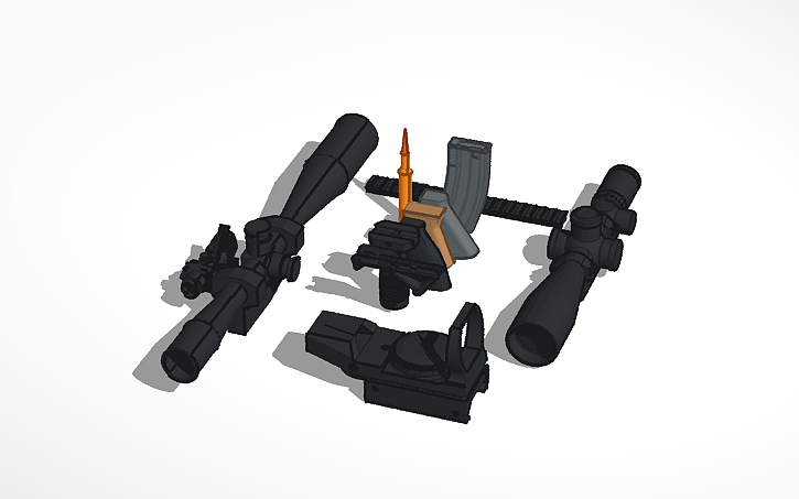 3D design gun parts | Tinkercad