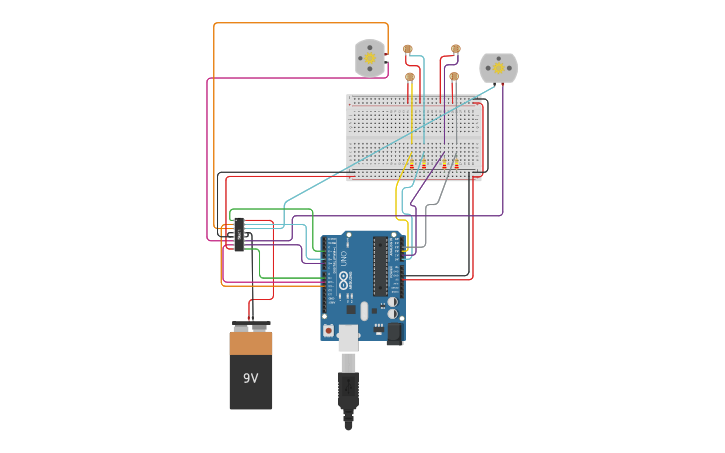 Circuit design Copy of dual axis solar tracking system - Tinkercad
