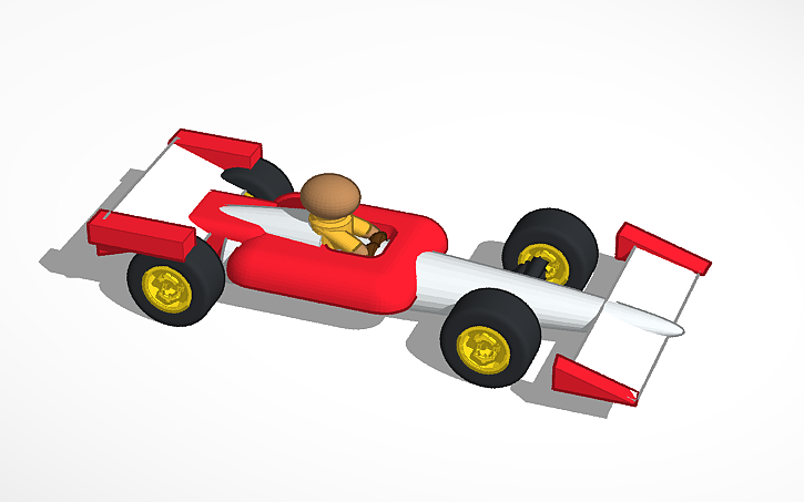 3D design F1 Car model - Tinkercad