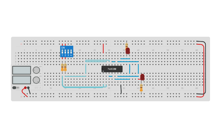 Circuit design SR Flip Flop | Tinkercad